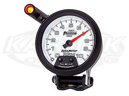 Phantom II 3-3/4" Pedestal Mount Tachometer 10,000 RPM w/ Shift Lite ...