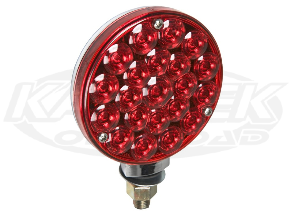 4" LED Stud Mount Tail Light Amber - Kartek Off-Road