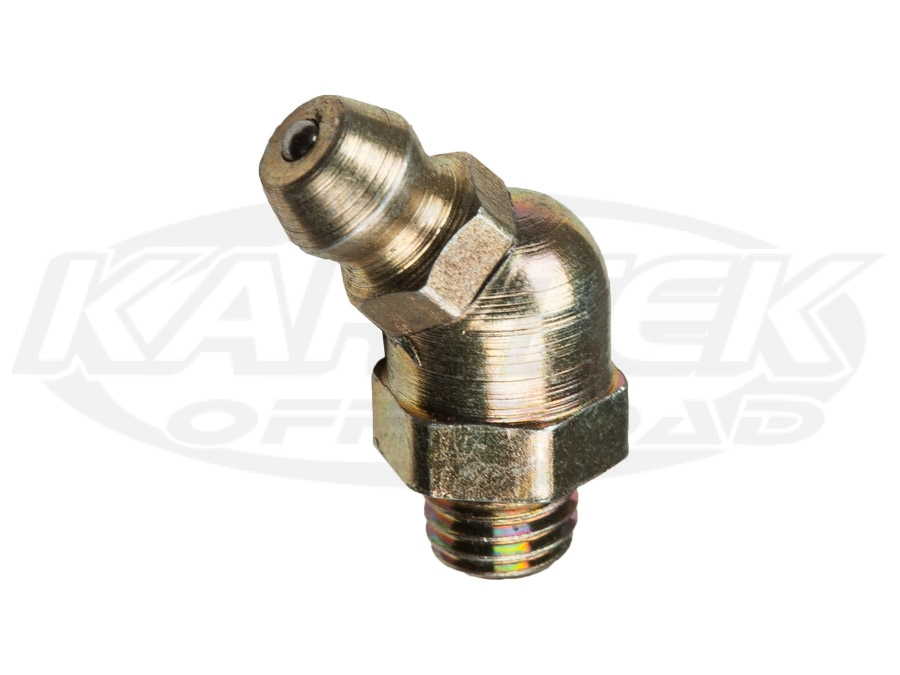 45 Degree 1/4"-28 Tapered Fine Thread Grease Zerk Fitting - Kartek Off-Road