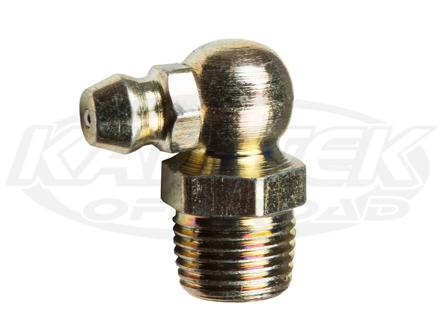 90 Degree 1/8"-27 NPT National Pipe Tapered Thread Grease Zerk Fitting ...
