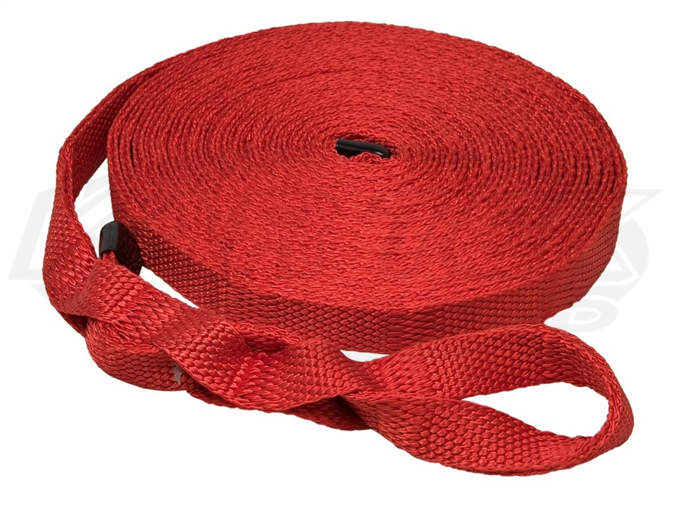 Kartek Off-Road 1 Inch Wide 30 Feet Long Red Woven Recovery Tow Strap ...