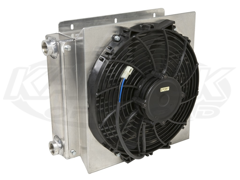 CBR Large Off-Road Dual Pass Oil Cooler With 12" Fan And AN -10 ORB Oil ...