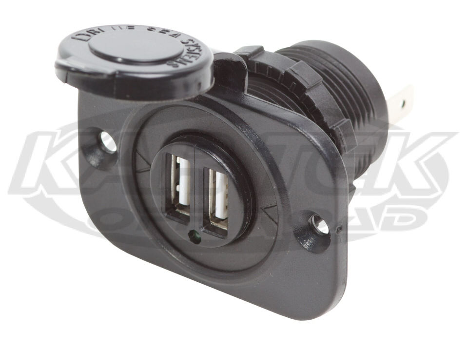 Blue Sea Systems Dual 2.0 USB Power Outlet Sockets 12 Volt 2.1 Amp DC ...