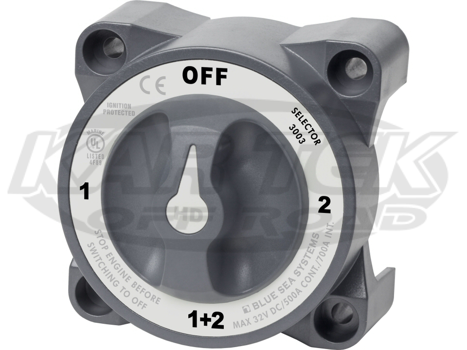 Blue Sea Systems HD Series Gray Dual Battery Cut Off Switch With ...