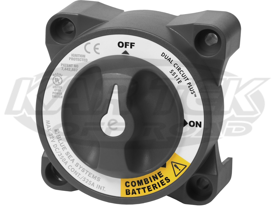 Blue Sea Systems Dual Circuit Plus E-Series Black Dual Battery Cut Off ...