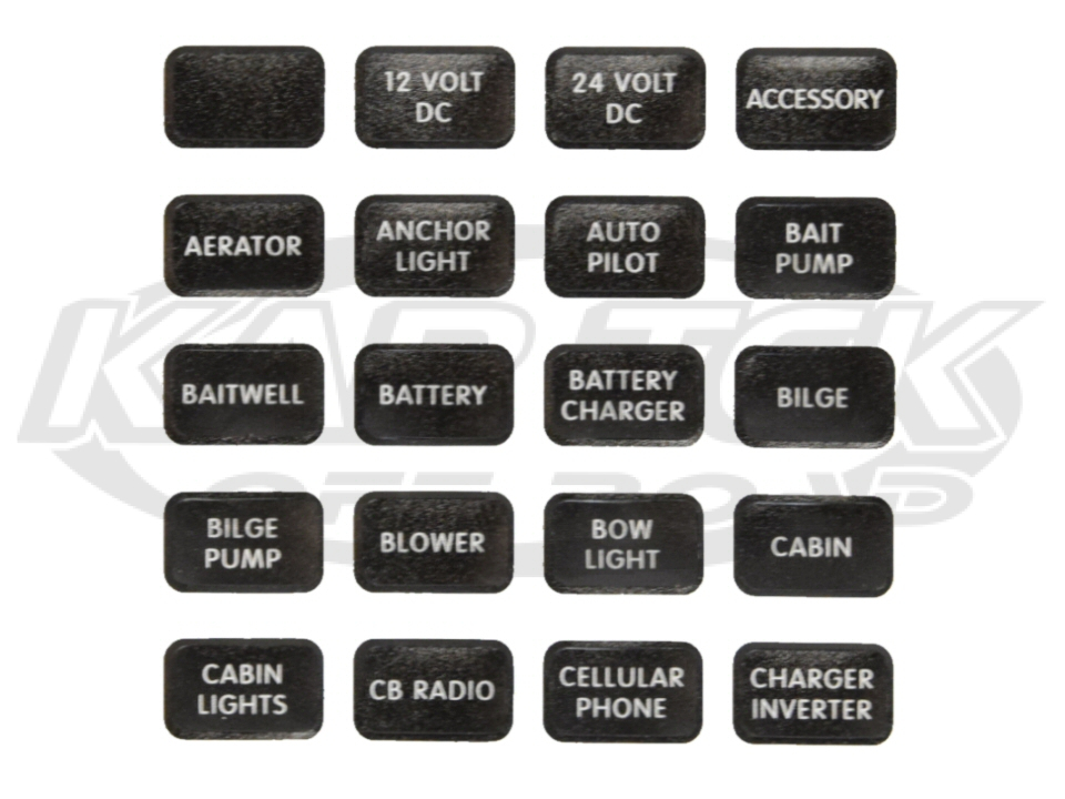 Blue Sea Systems Black With White Lettering 60 Pack Weatherproof ...