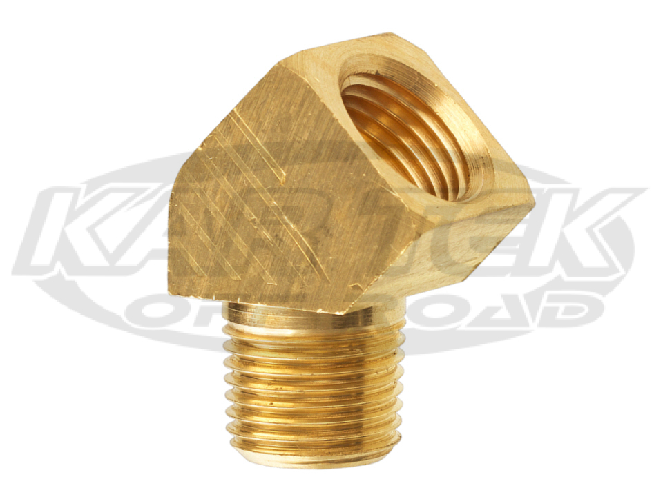 Brass 45 Degree Elbow 1/8" NPT National Pipe Tapered Thread Male To ...