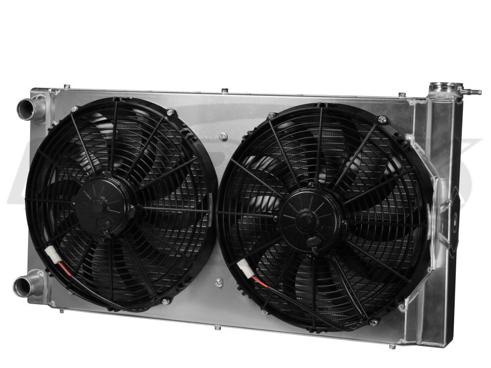 CBR 31x16 Dual Pass Aluminum Radiator With Dual Fans With Right Side ...