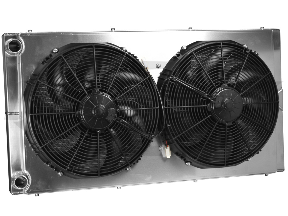 CBR 35x19 Dual Pass Aluminum Radiator With Dual Fans And Without Fill ...
