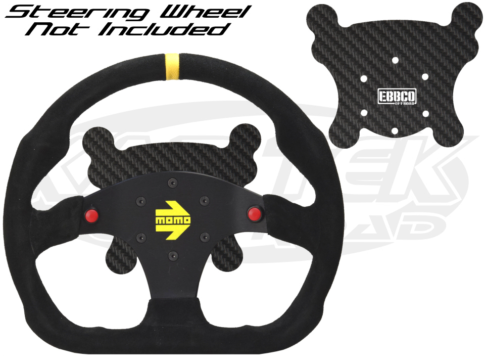 EBBCO Offroad Carbon Fiber 6 Bolt Steering Wheel Six Button Panel Fits ...