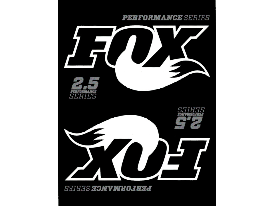 Fox Shocks 2.5" Performance Series Shock White Logo Reservoir Stickers ...