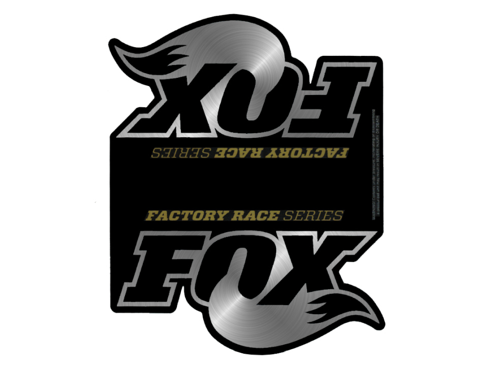 Fox Shocks 2.0" Shock Silver Logo Reservoir Stickers With Black ...