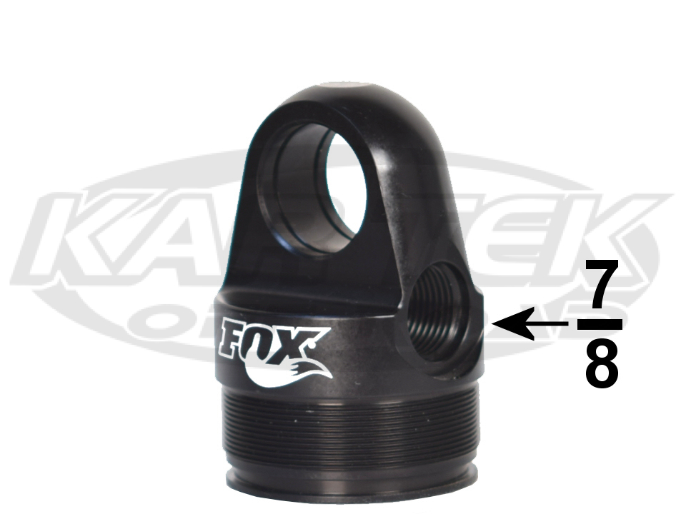 Fox 2.5" Hose Remote Reservoir Shock Body Cap With 7/8" ORB Port Uses 5 ...