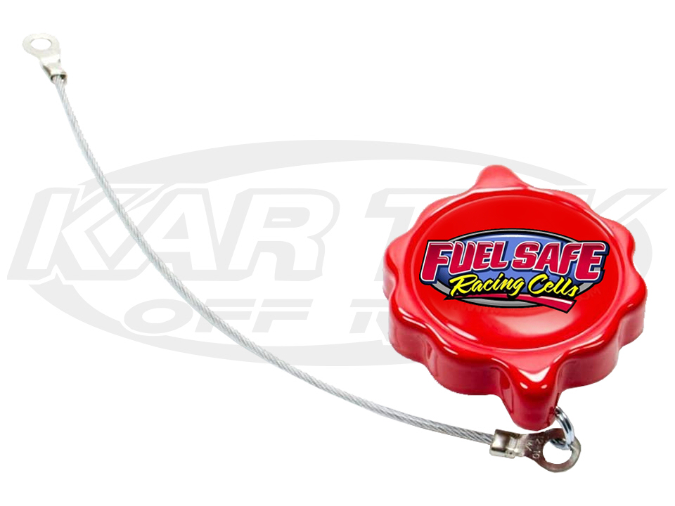 Fuel Safe FC225R Red Replacement 1/4 Turn Gas Cap With Tether For 2-1/4 ...