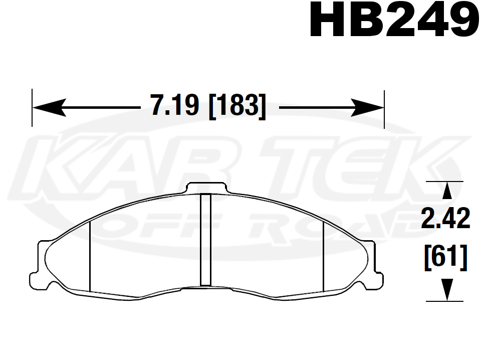 Hawk Performance HB249U.575 DTC-70 Compound Camaro Or Firebird Brake ...