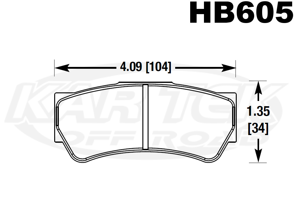 Hawk Performance HB605V-625 DTC-50 Compound 4" Long Brembo Brake Pads 0 ...