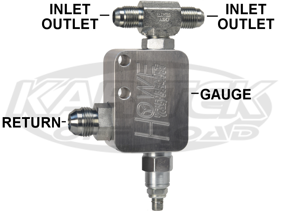 Howe Performance Power Steering Relief Valve #8 Pressure In/Out #10 ...