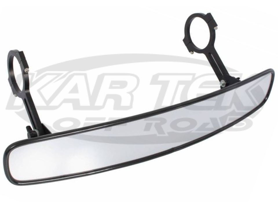 Joes 17 Long Convex Wide Angle Center Rear View Mirror With 2 Clamps Provides A Panoramic View Kartek Off Road