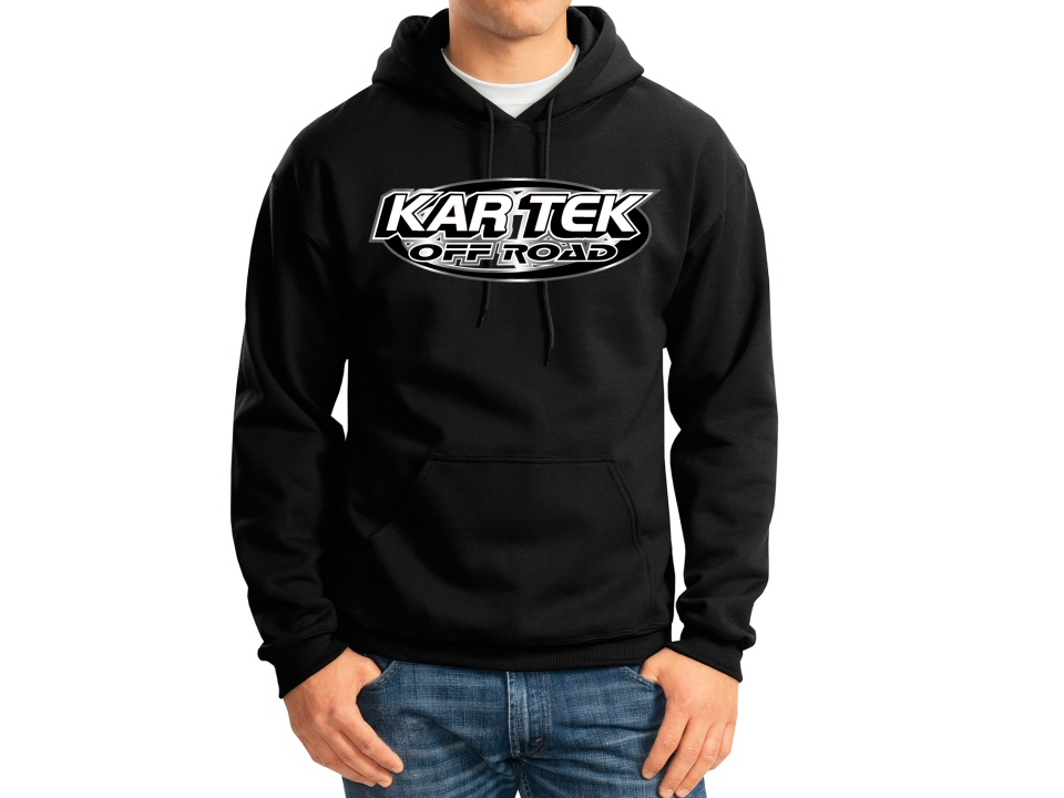 Kartek Off-Road Black Adult Size Pullover Hoodie Sweat Shirt With White ...
