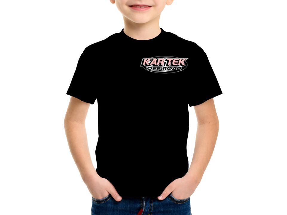 Kartek Off-Road Black Child Size Short Sleeve Tee Shirt With Pink ...