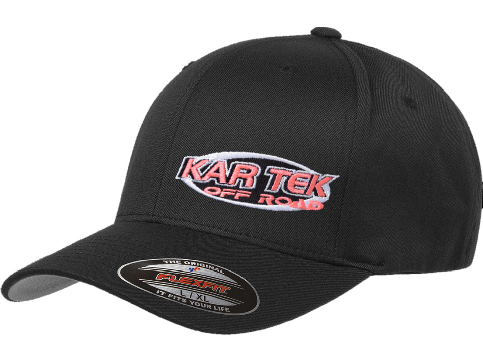 Kartek Off-Road Black Adult Size Flexfit Hat With Pink Embroidered ...