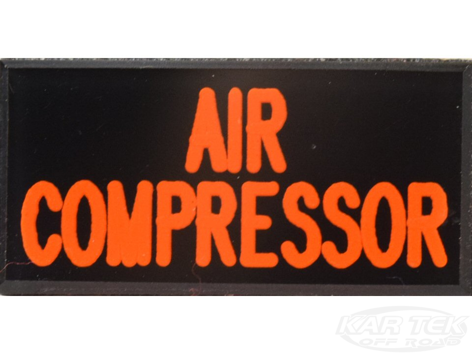 AIR COMPRESSOR Dash Badge Self Adhesive ID Label For Your Indicator ...