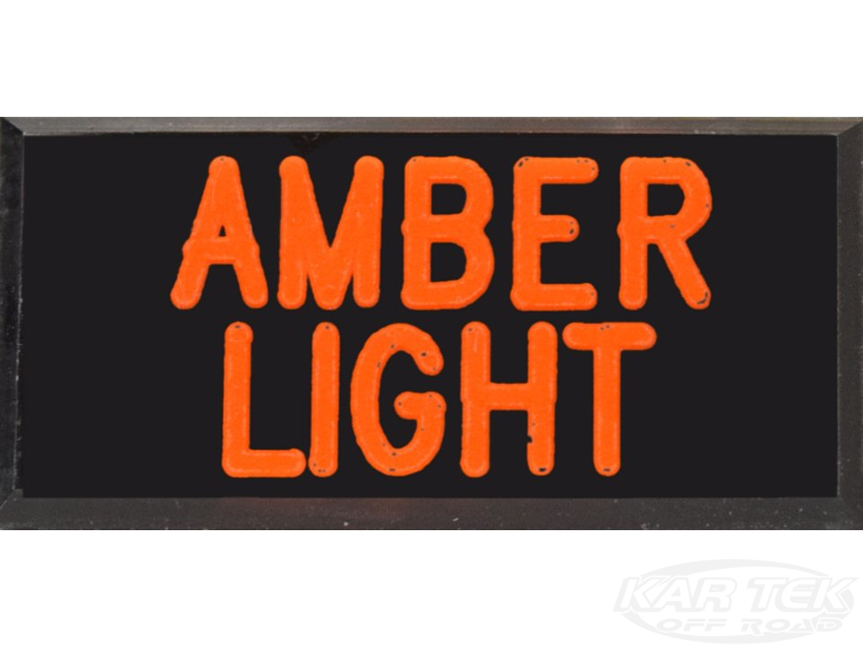 AMBER LIGHT Dash Badge Self Adhesive ID Label For Your Indicator Lights ...