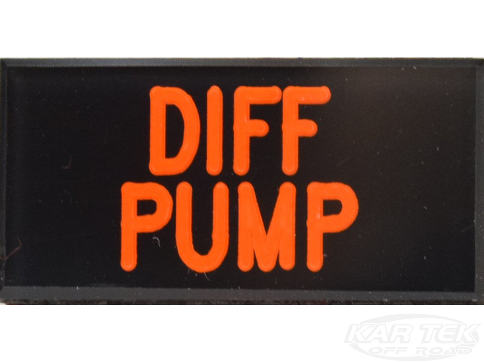 DIFF PUMP Dash Badge Self Adhesive ID Label For Your Indicator Lights ...