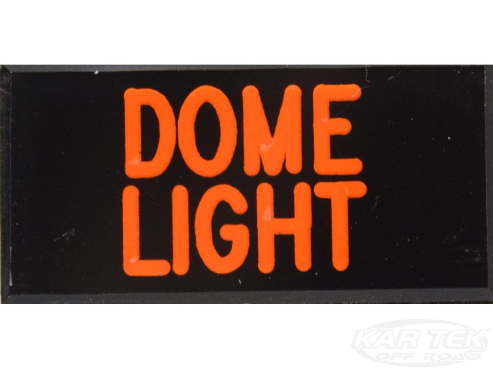 DOME LIGHT Dash Badge Self Adhesive ID Label For Your Indicator Lights ...