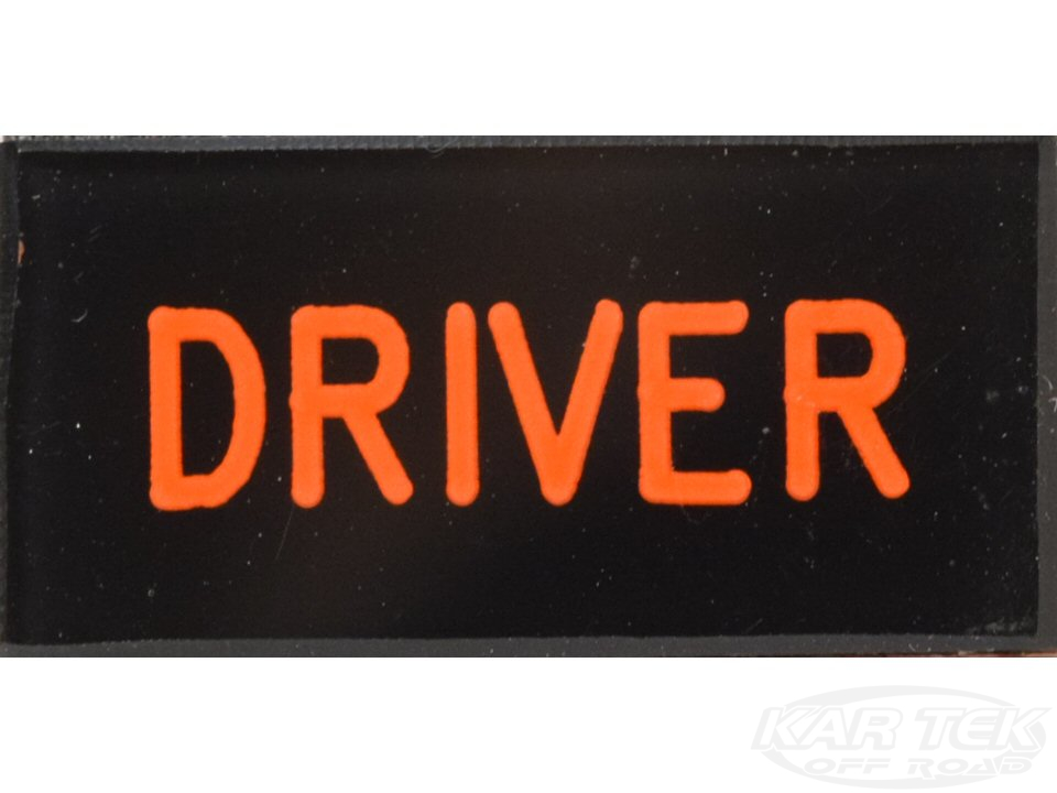 DRIVER Dash Badge Self Adhesive ID Label For Your Indicator Lights Or ...
