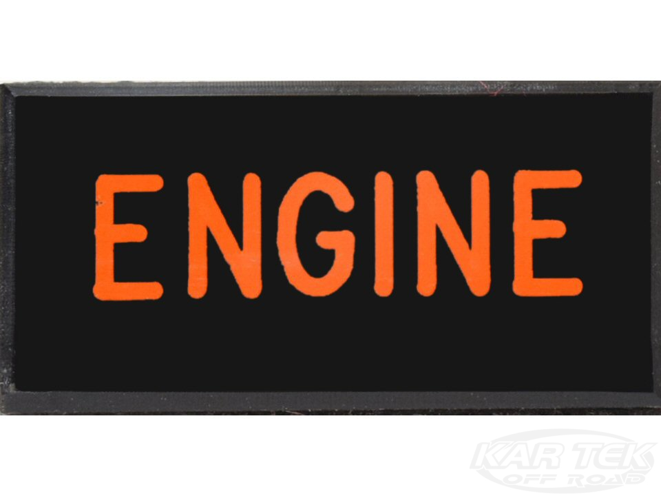 ENGINE Dash Badge Self Adhesive ID Label For Your Indicator Lights Or ...
