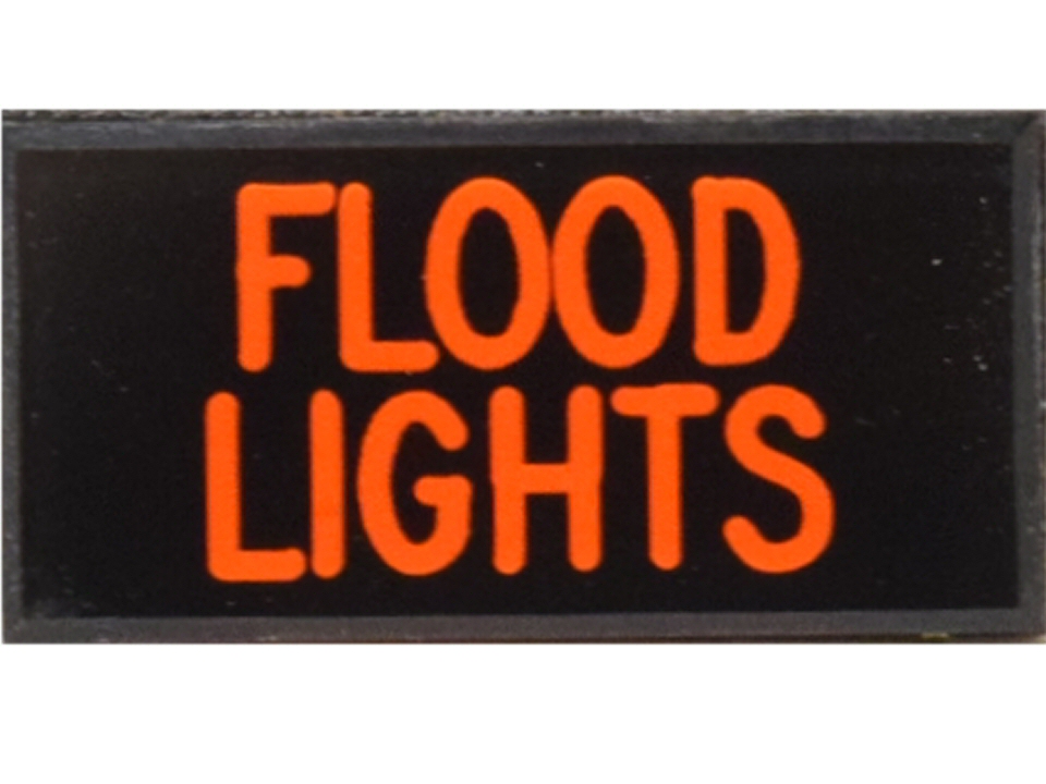 FLOOD LIGHTS Dash Badge Self Adhesive ID Label For Your Indicator ...