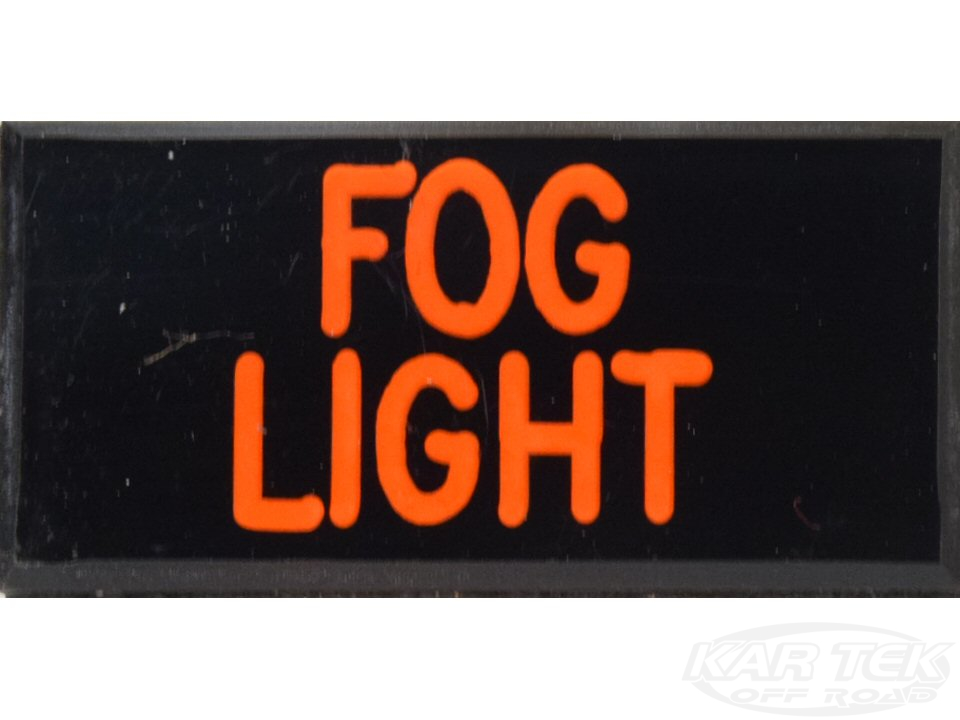 FOG LIGHT Dash Badge Self Adhesive ID Label For Your Indicator Lights ...