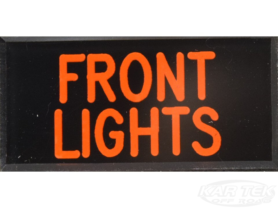 FRONT LIGHTS Dash Badge Self Adhesive ID Label For Your Indicator ...