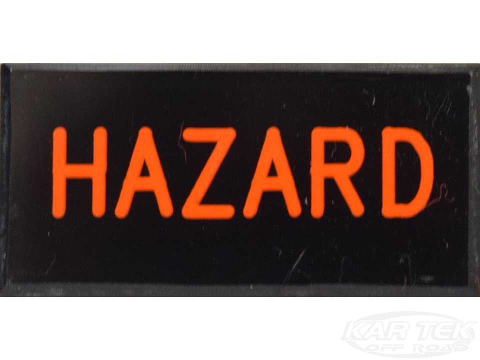 HAZARD Dash Badge Self Adhesive ID Label For Your Indicator Lights Or ...