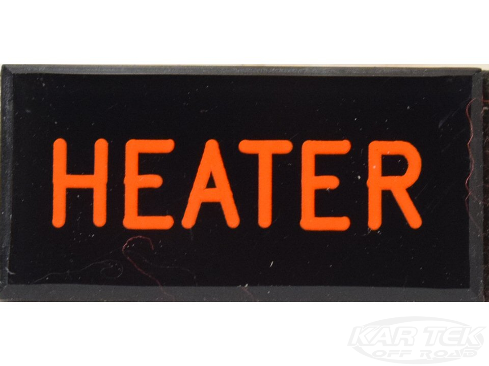 HEATER Dash Badge Self Adhesive ID Label For Your Indicator Lights Or ...