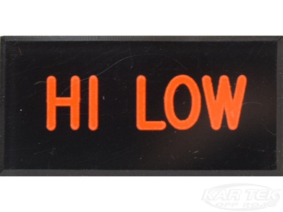 HI LOW Dash Badge Self Adhesive ID Label For Your Indicator Lights Or ...