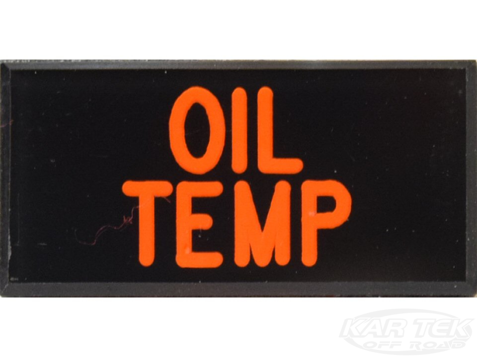 OIL TEMP Dash Badge Self Adhesive ID Label For Your Indicator Lights Or ...