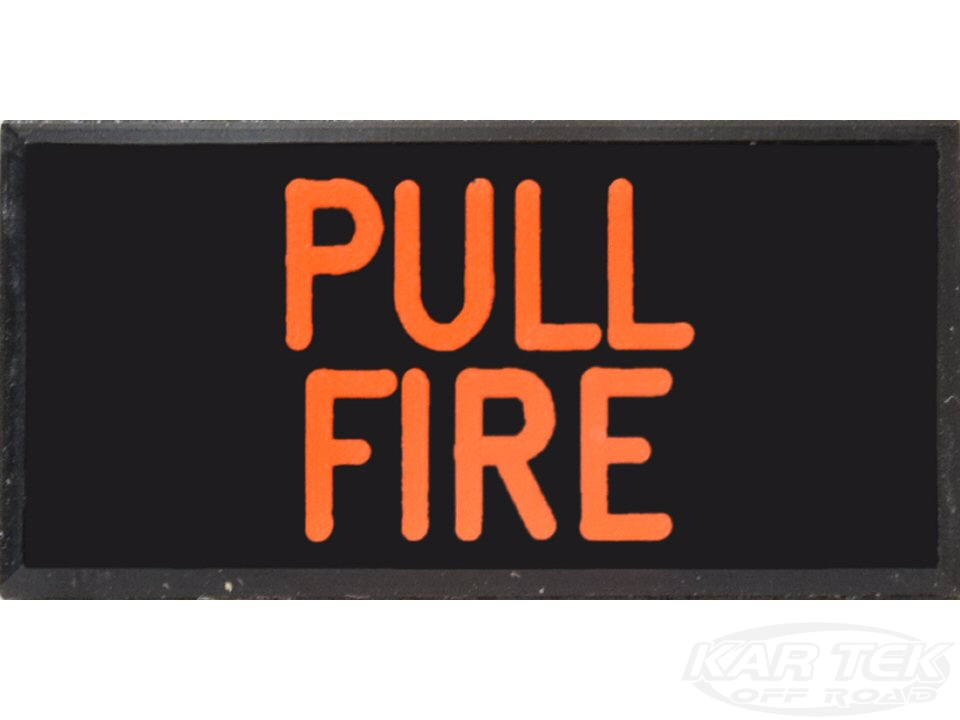 PULL FIRE Dash Badge Self Adhesive ID Label For Your Indicator Lights ...