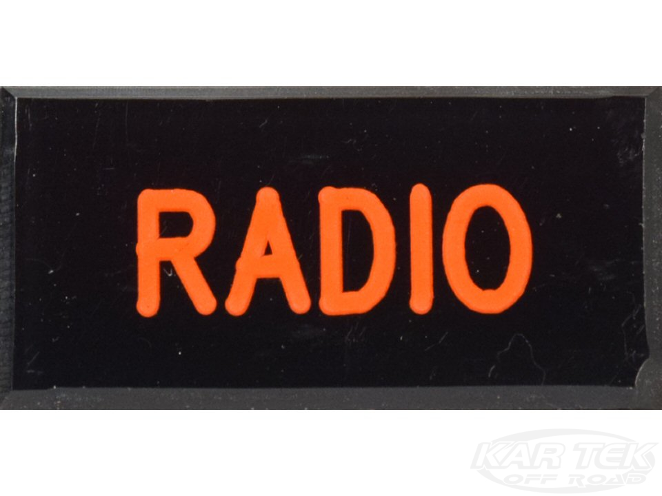 RADIO Dash Badge Self Adhesive ID Label For Your Indicator Lights Or ...