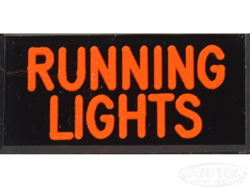 RUNNING LIGHTS Dash Badge Self Adhesive ID Label For Your Indicator ...