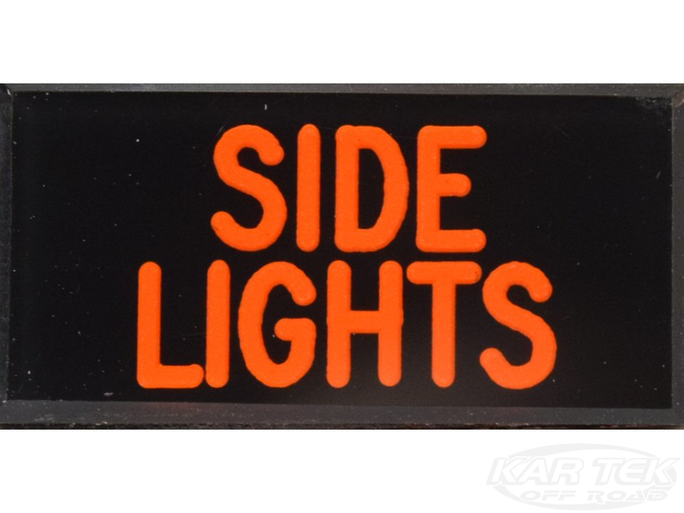 SIDE LIGHTS Dash Badge Self Adhesive ID Label For Your Indicator Lights ...