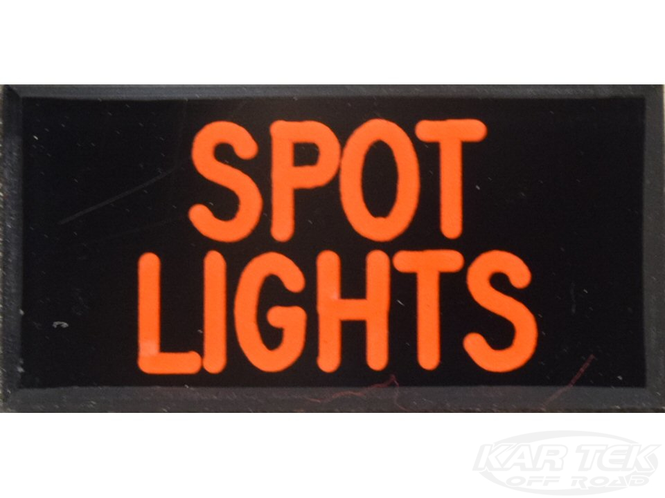 SPOT LIGHTS Dash Badge Self Adhesive ID Label For Your Indicator Lights ...