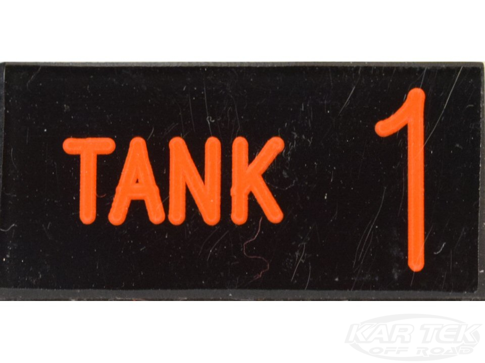 TANK 1 Dash Badge Self Adhesive ID Label For Your Indicator Lights Or ...