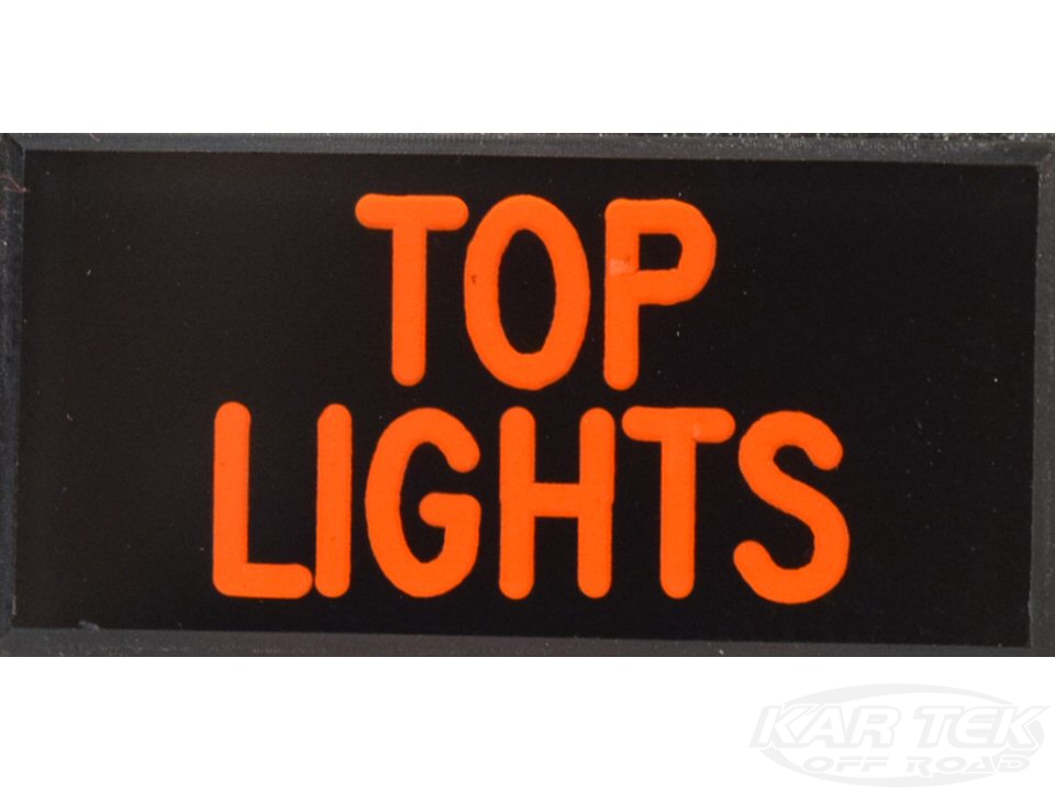 TOP LIGHTS Dash Badge Self Adhesive ID Label For Your Indicator Lights ...