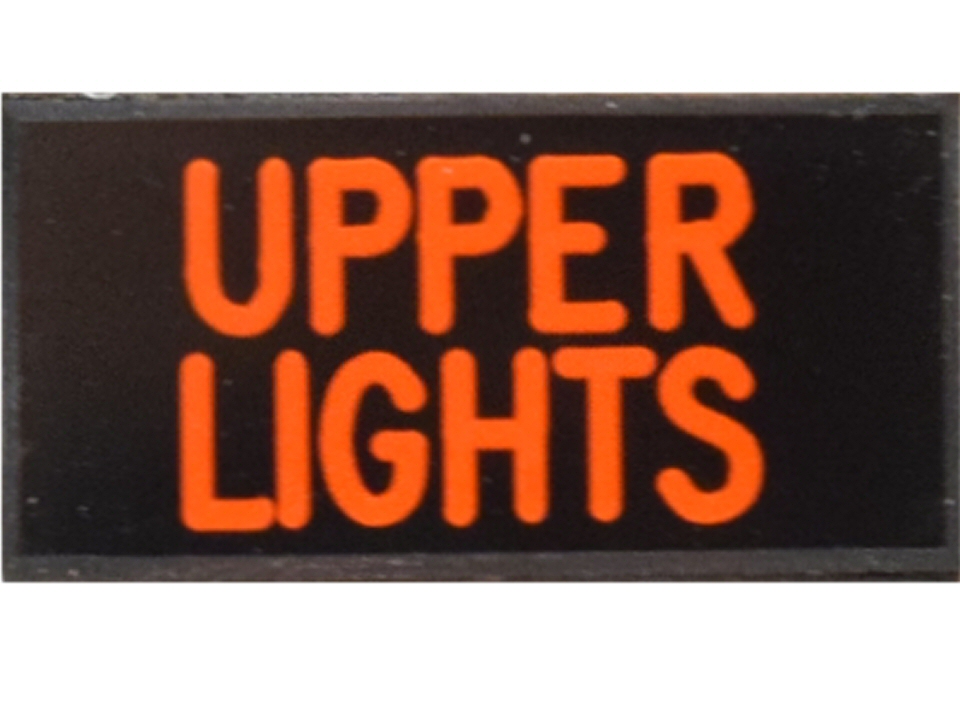 UPPER LIGHTS Dash Badge Self Adhesive ID Label For Your Indicator ...