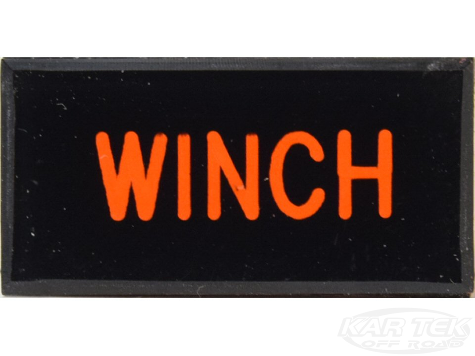 WINCH Dash Badge Self Adhesive ID Label For Your Indicator Lights Or ...