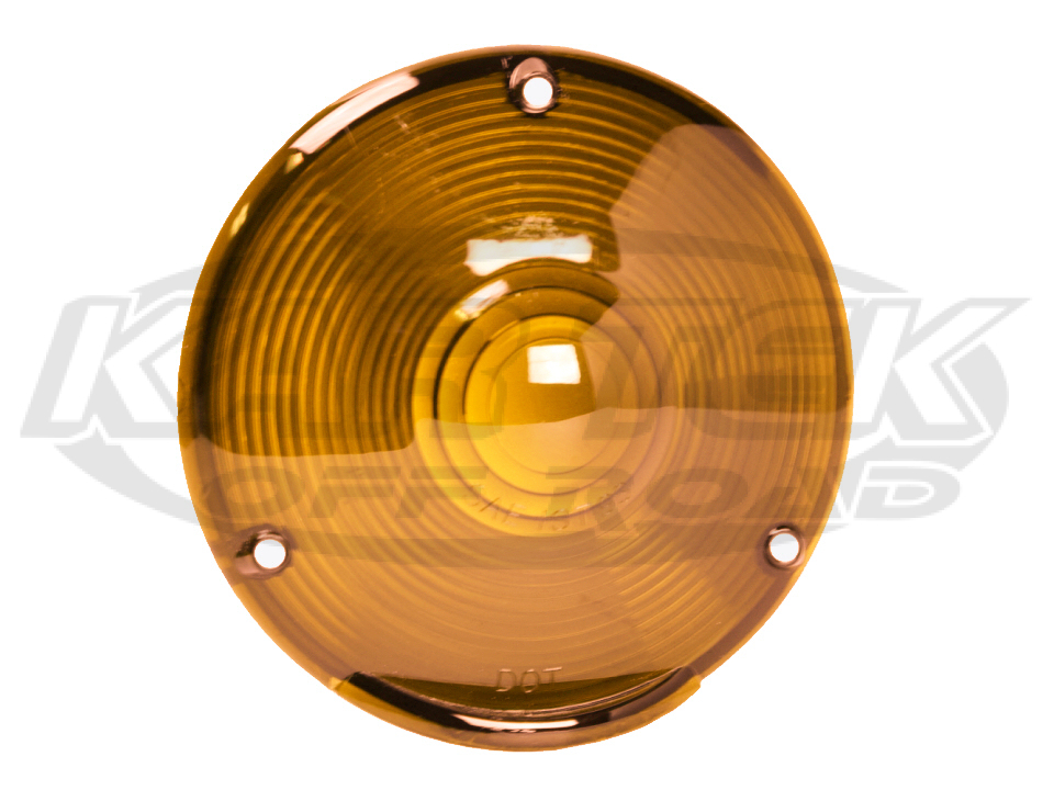 Replacement Amber Lens For Standard 4" Diameter 3 Bolt Off-Road Or ...