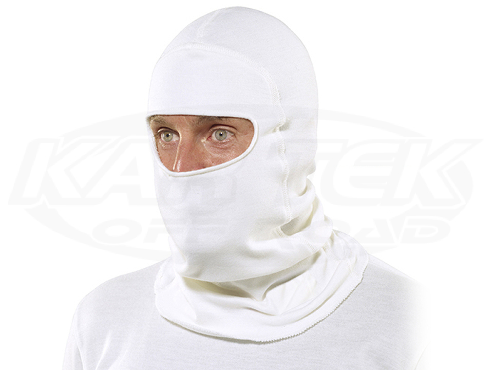 Simpson Race Products 23000W White Nomex Fire Resistant Balaclava Head ...