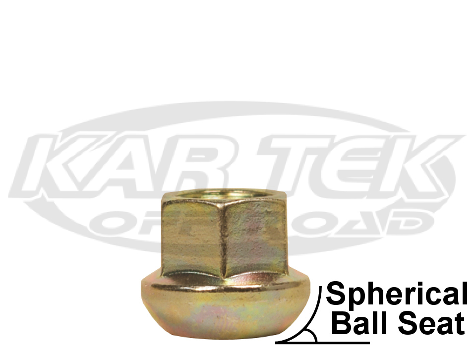 Gold 14mm-1.5 Ball Seat Open End Nut For 5 Lug Centerline, BTR, EMPI ...